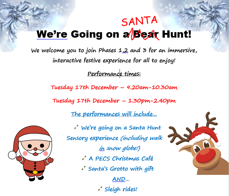 We're going on a Santa hunt! - Cleaswell Hill School